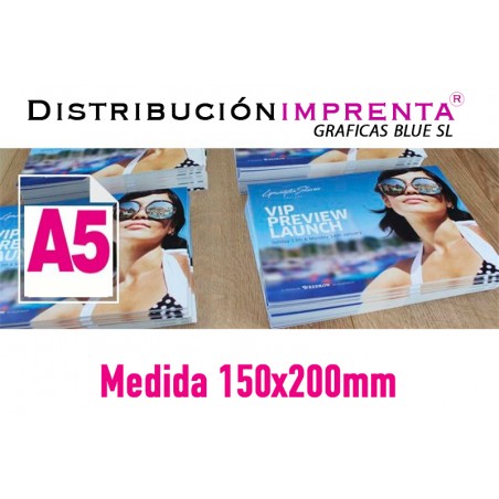 Impresión de Flyers en formato A5 baratos. Envio a toda España